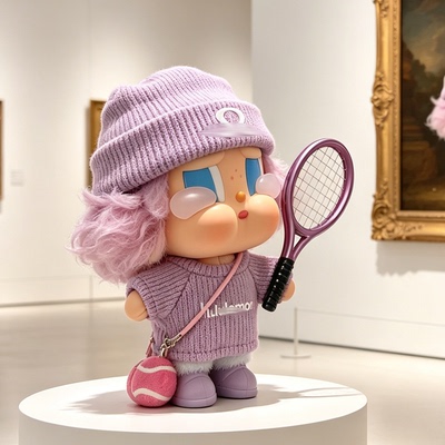 泡泡玛特crybaby哭娃度假系列一起冲浪娃衣搪胶休闲运动网球套装