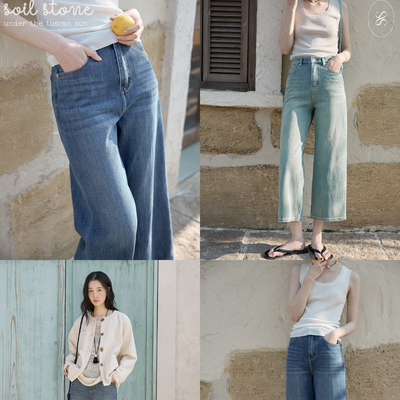 重磅水洗廓形九分/拖地牛仔裤2色