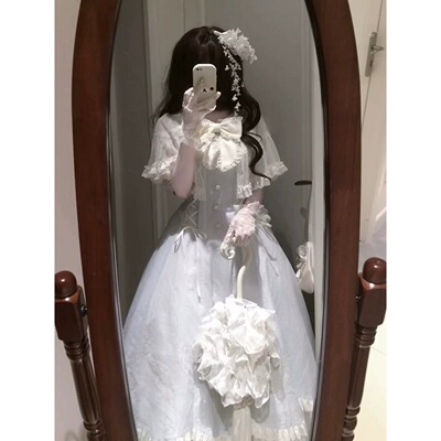 水色温柔cla系Lolita连衣裙