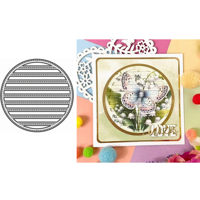 8301圆形条纹切割模板DIY模具Cutting die Scrapbook手账贺卡制作