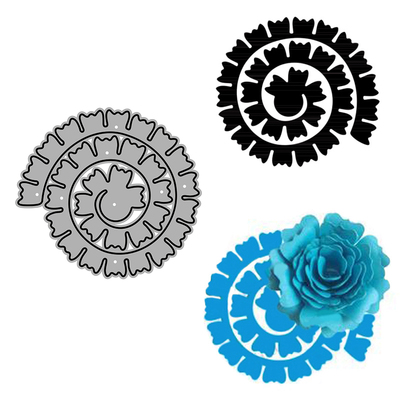 7685卷曲花朵 切割模板DIY模具cutting die手账Scrapbook贺卡制作