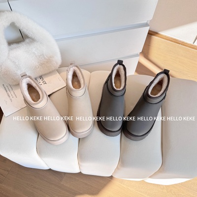 HELLO KEKE【雪地靴】8cm跟 小个子定制雪地靴防滑套筒保暖加绒