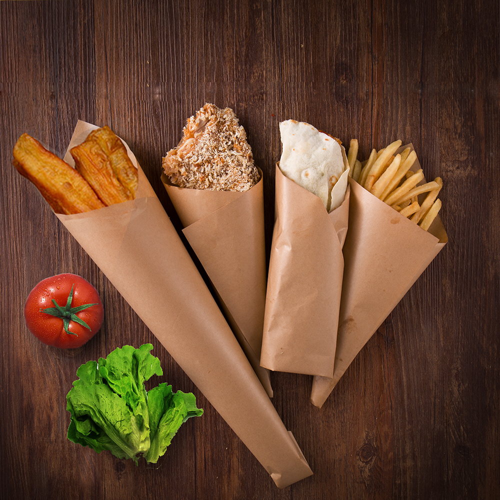 牛皮纸汉堡纸 一次性食品包装纸面包三明治烤鱼防油纸饭团纸