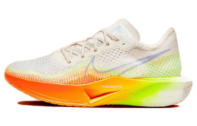 Nike ZoomX 防滑耐磨透气 低帮 跑步鞋 男款 白橙绿 DV4129-101