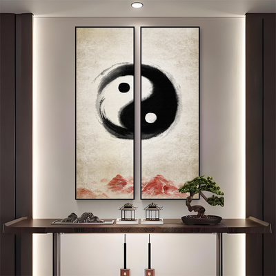 黑白灰走廊过道饭桌饭厅大堂风水
