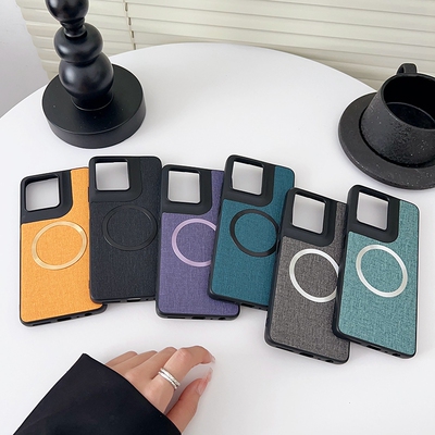 适用MOTO G power 2025手机壳简约商务布纹皮纹磁吸防摔男女G Stylus 2024/Edge50pro/G55/G35/S50 NEO潮