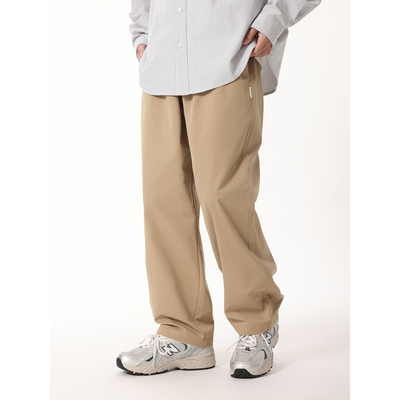 美式休闲抽绳直筒工装长裤