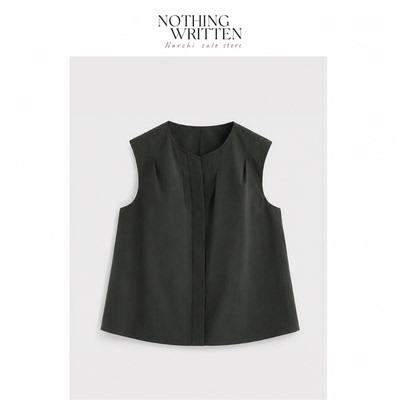 【现货】Nothing Written Narchi女装标准版型褶裥无袖衬衫上衣夏