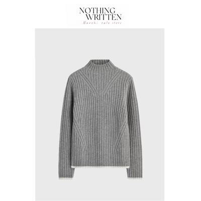 【现货】Nothing Written Narchi修身版型罗纹烟囱领针织衫毛衣