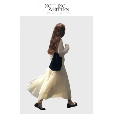 【现货】Nothing Written Narchi高腰半身裙优雅丝滑褶皱仙女半裙