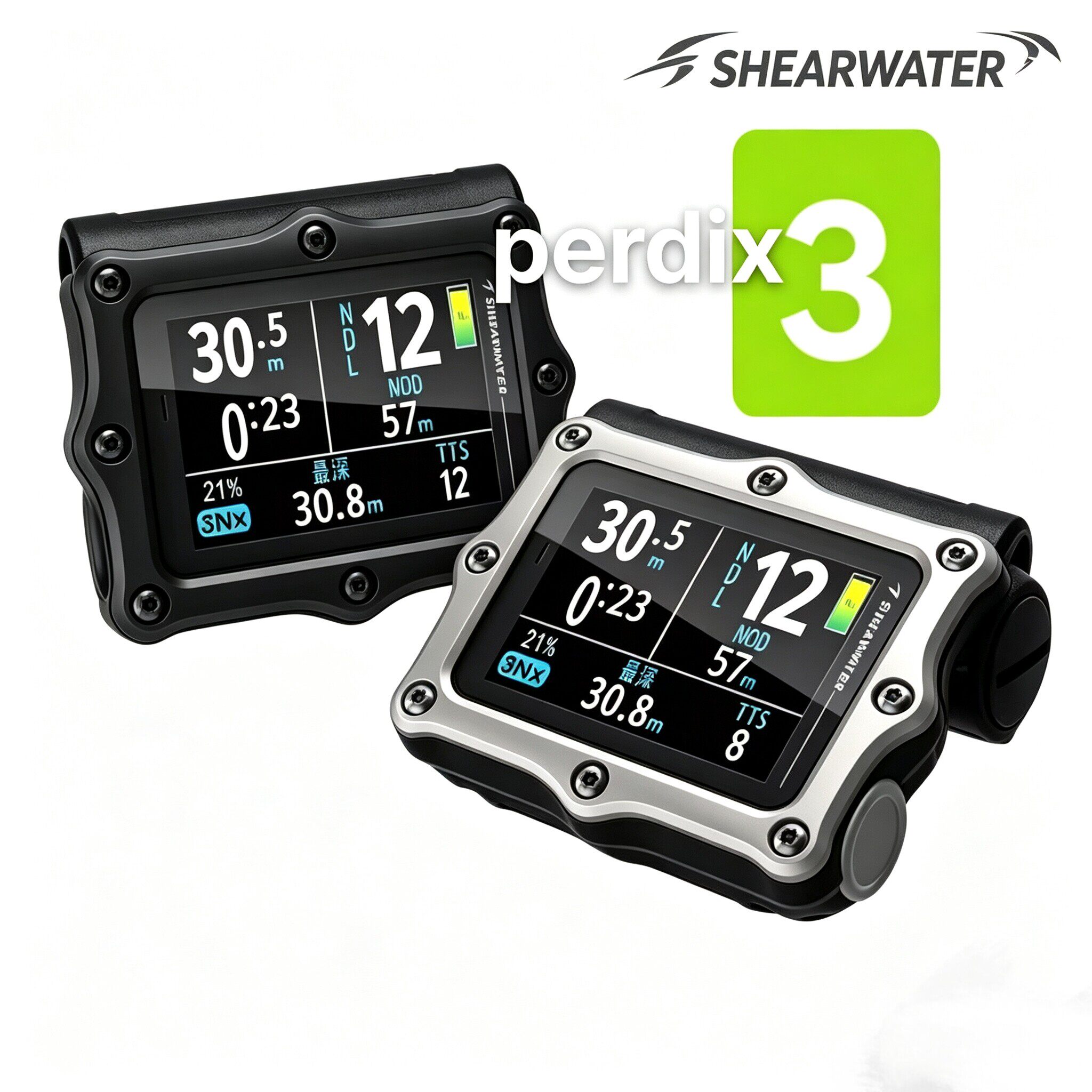 Shearwater Perdix 3ti彩屏技术潜水电脑表支持无线发射器高氧CCR