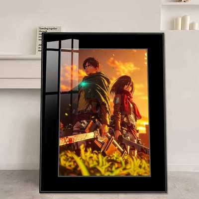 JUZI工作室 艾伦三笠黄昏落幕 竖版画