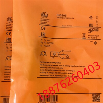 易福门IFM 接近开关传感器 IGS204 IGS205 IGS206 IGS207 IGS208