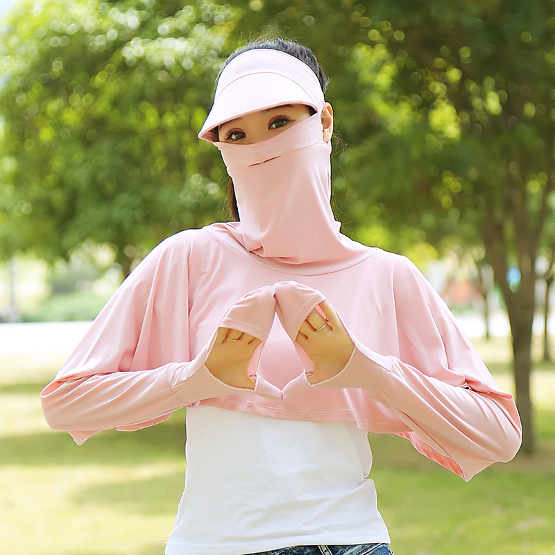 大码防晒衣女夏2021新款可外穿薄款户外透气百搭防晒服200斤披肩