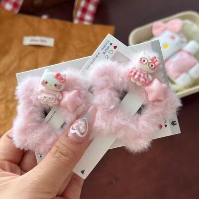 新款KT猫咪蝴蝶结发夹头饰