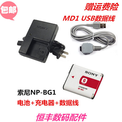 索尼DSCW35 W30 W50 W60 W70 W90 相机NPBG1电池+充电器+数据线