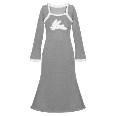 KEKIO辣妹鱼尾长裙针织连衣裙