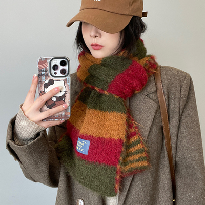 2023新款高级感撞色围巾