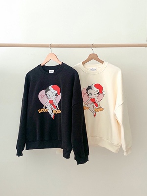 直邮 25fw 首尔印象韩代 Lvc卡通少女圆领宽松套头卫衣女秋冬新款