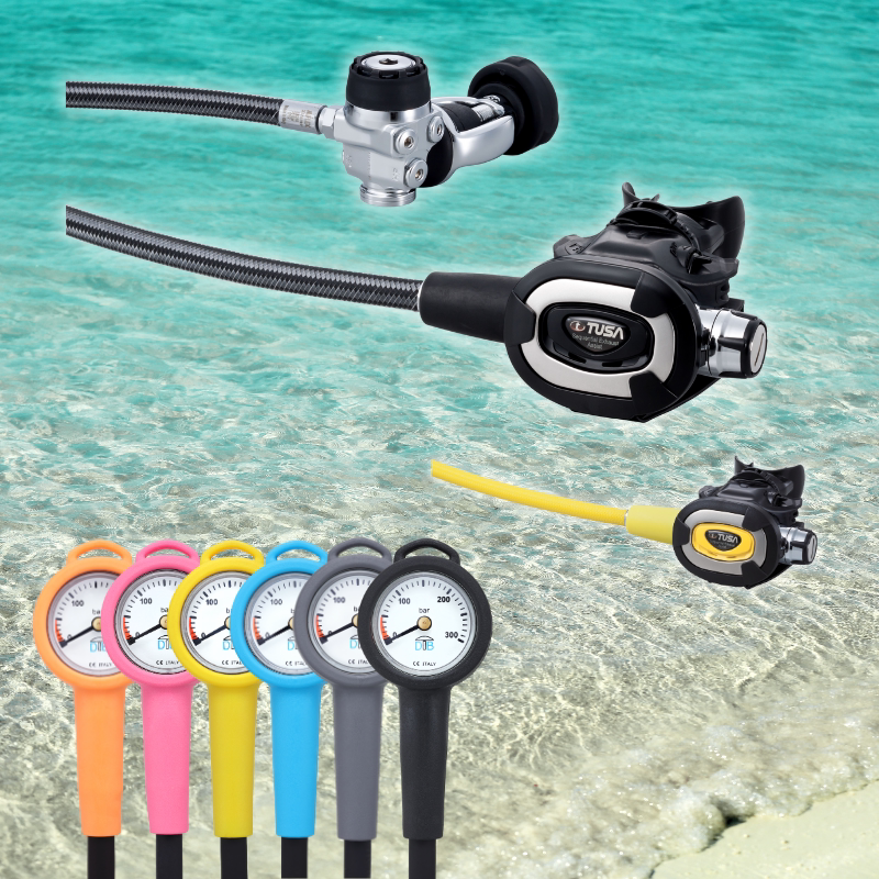 TUSA RS681一二级头+SS81备用 潜水呼吸调节器深潜水肺OW装备套装