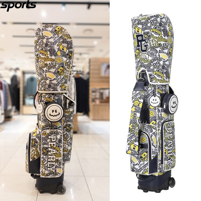 韩国代购pearly gates高尔夫配饰25春夏男女GOLF图案立式球杆包