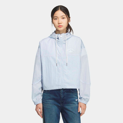 阿迪达斯防风连帽外套女梭织夹克