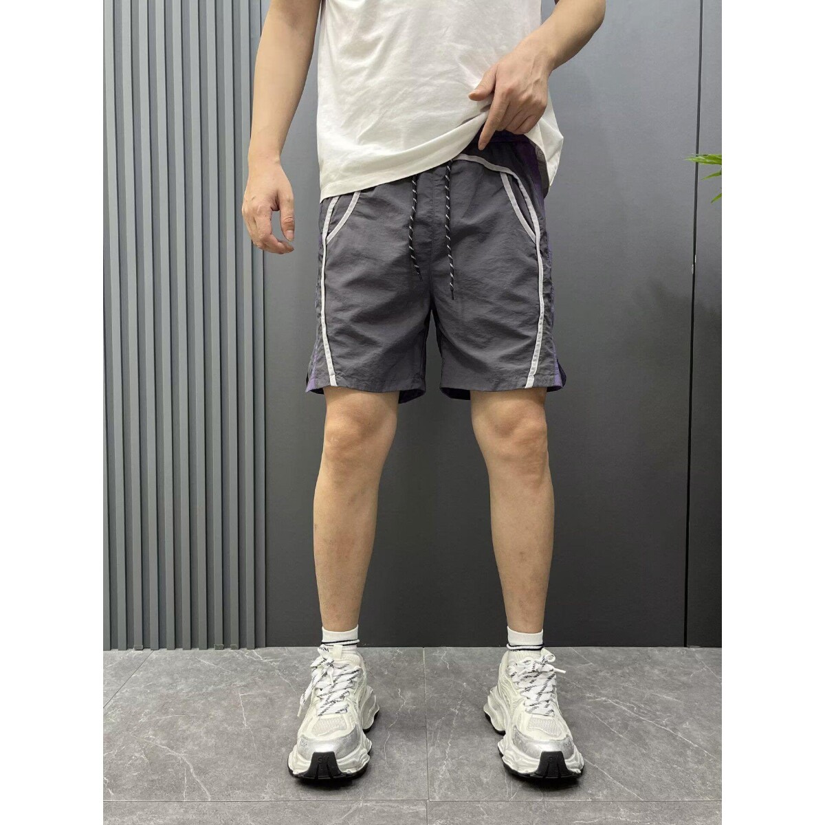 夏季大口袋短裤男百搭宽松多口袋工装五分裤机能风户外速干沙滩裤