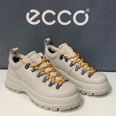 ecco爱步女鞋新款厚底防水休闲皮鞋舒适透气缓震休闲鞋220713踪迹