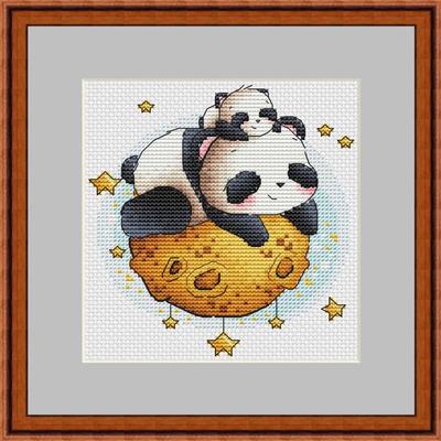 【CC2804-星球小熊猫】十字绣2025新款小件线绣客厅餐厅简单新手