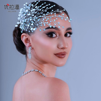 水晶闪耀新娘发梳珍珠串珠