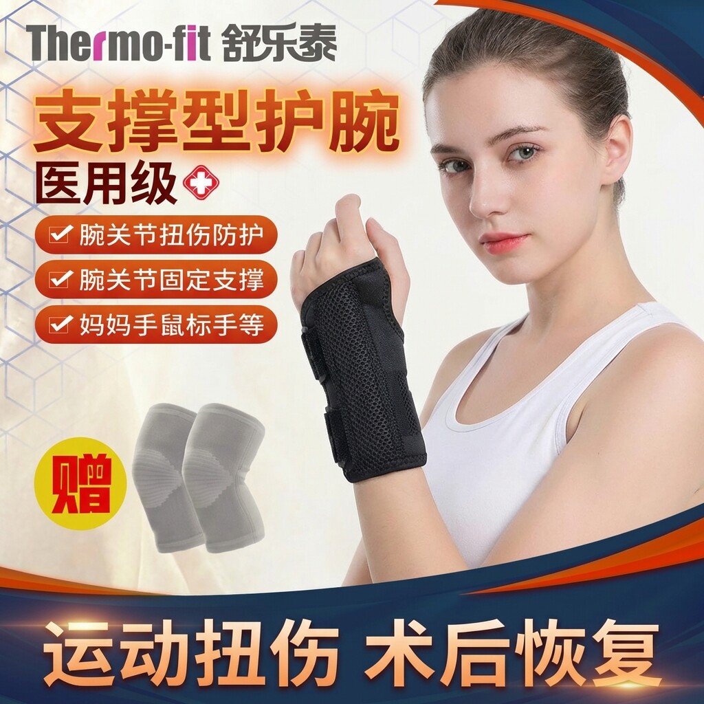 舒乐泰护腕男女士扭伤腱鞘手腕固定器薄款骨折康复护套腕关节支具