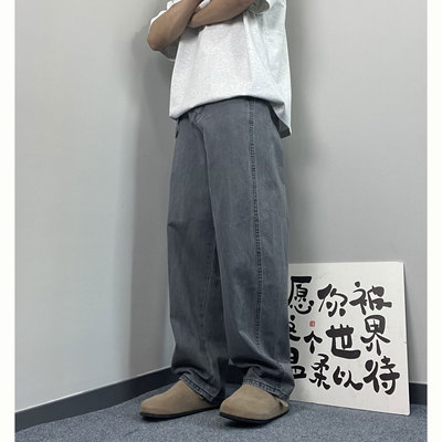 Mmel 2025美式弧形弯刀裤男女工装裤春秋潮牌宽松纯棉百搭休闲裤