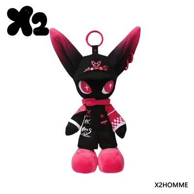 X2HOMME 原创moos赛车服毛绒玩偶装饰摆件二次元搭配挂件礼物玩具