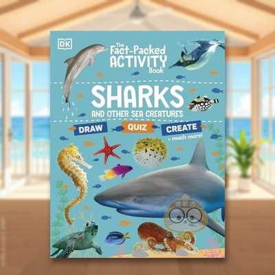 【预售】充满事实的活动书：鲨鱼和其他海洋生物英文儿童趣味进口原版外版书平装6岁-9岁The Fact-Packed Activity Book:  Shark书