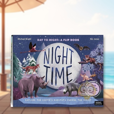 【预售】【翻翻书】昼夜：探索地球栖息地昼夜生态英文儿童趣味进口原版外版书精装3-6周岁Daytime and Night-timeMichael Brigh书