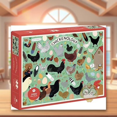 【预售】【1000 Piece Puzzle】公鸡学 Chickenology 原版拼图进口书籍图书外版正版
