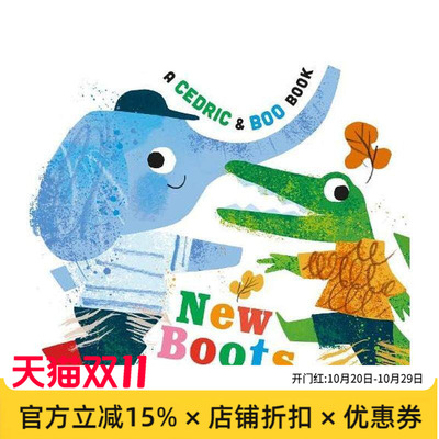 【预售】小鳄鱼塞德里克与波波：新靴子 A Cedric and Boo Book: New Boots 原版英文儿童绘本进口书籍图书外版正版读物