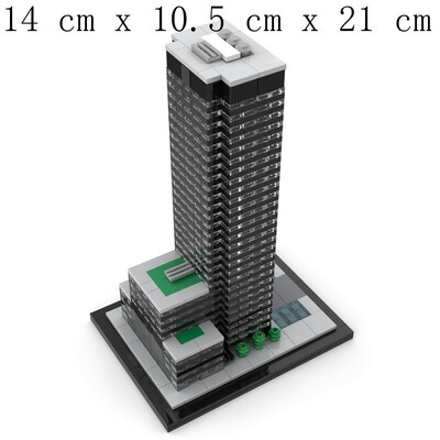 MOC-219954 西格拉姆大厦1:800比例 919片 电子图纸 拼插积木