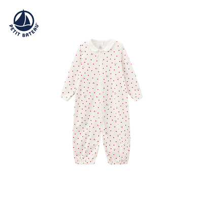 【26秋冬新品】法国小帆船童装Petitbateau婴幼儿长袖连体衣A0GGJ