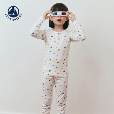 petitbateau纯棉秋季法国睡衣裤