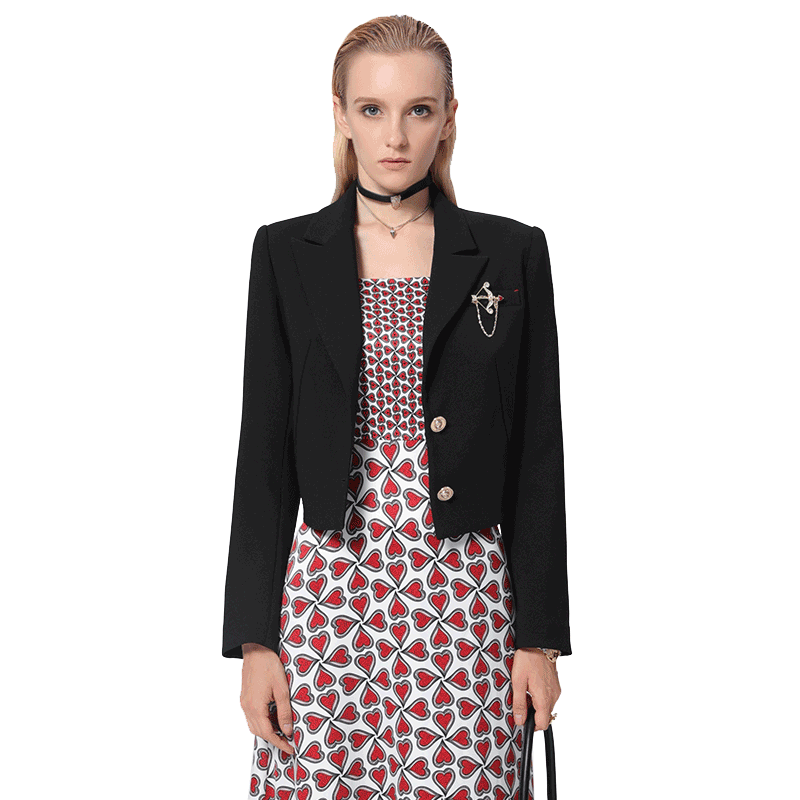 KD短款收腰西装外套商场同款