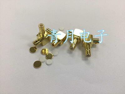 纯铜镀金 SMB-JWB2 SMB公弯头50-2半柔半钢线RG405机房通信2M接头