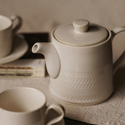 denby丹碧英国进口欧式轻奢安全陶瓷茶壶高档咖啡壶下午茶复古茶