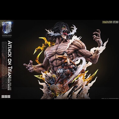 瘾君子 imagination工作室 进击的巨人 艾伦 限量gk手办雕像模型