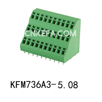 5.08mm炎牛连接器三层弹簧接线端子KFM/YN736A3/ZFK3DSA/737-404