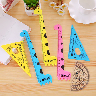 卡通长颈鹿动物学生儿童套尺