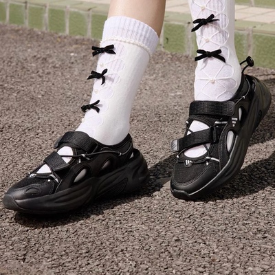 Adidas阿迪达斯镂空透气外穿包头运动凉鞋软底防滑溯溪鞋女JS4582