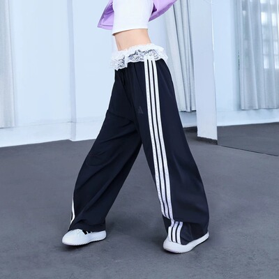 adidas阿迪达斯BANANA PNT女子舞动系列凉感梭织宽松香蕉裤KB5224
