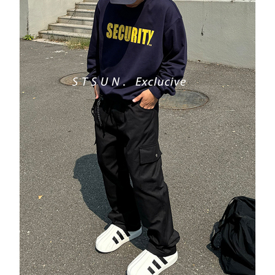 STS水洗贴袋静奢长裤男