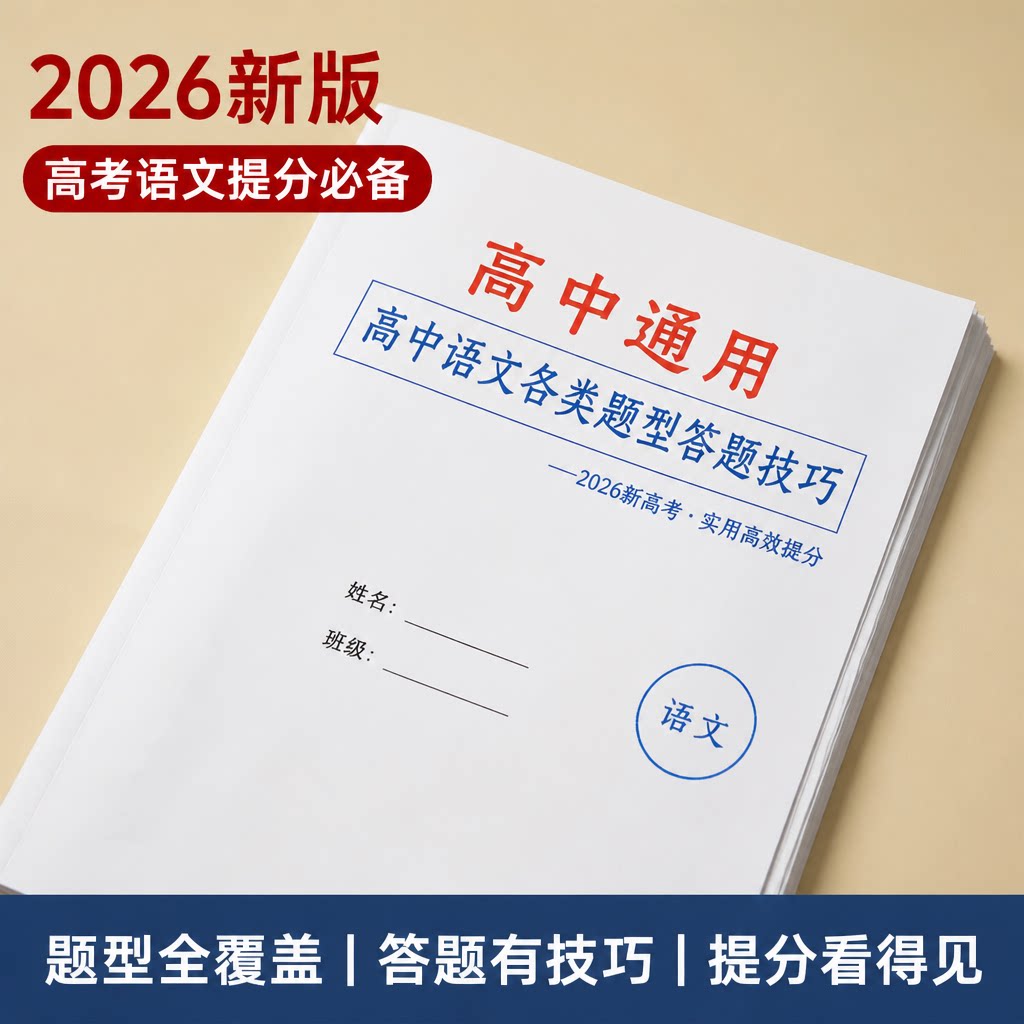 新高中高考语文答题模板技巧训练阅读理解课业本笔记本教学用本优